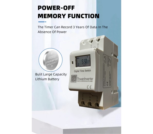 TIMER DIGITAL PROGRAMABLE 220VAC/16A